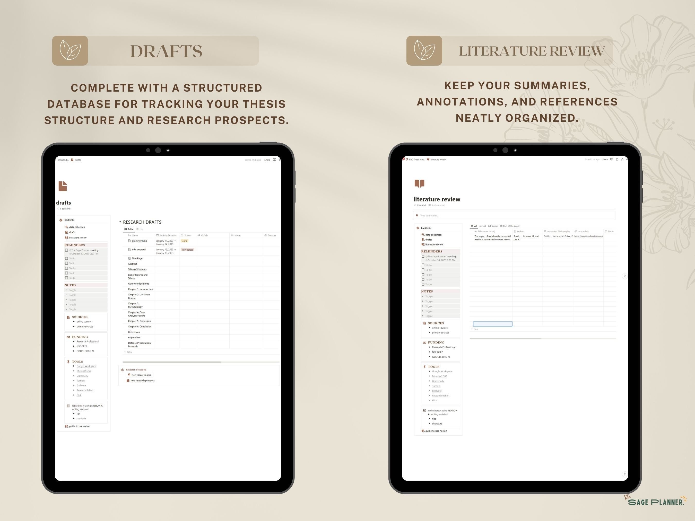 Notion Phd Dissertation Thesis Planner Undergraduate Research Planner ... Notion Phd Dissertation Thesis Planner Undergraduate Research Planner ...