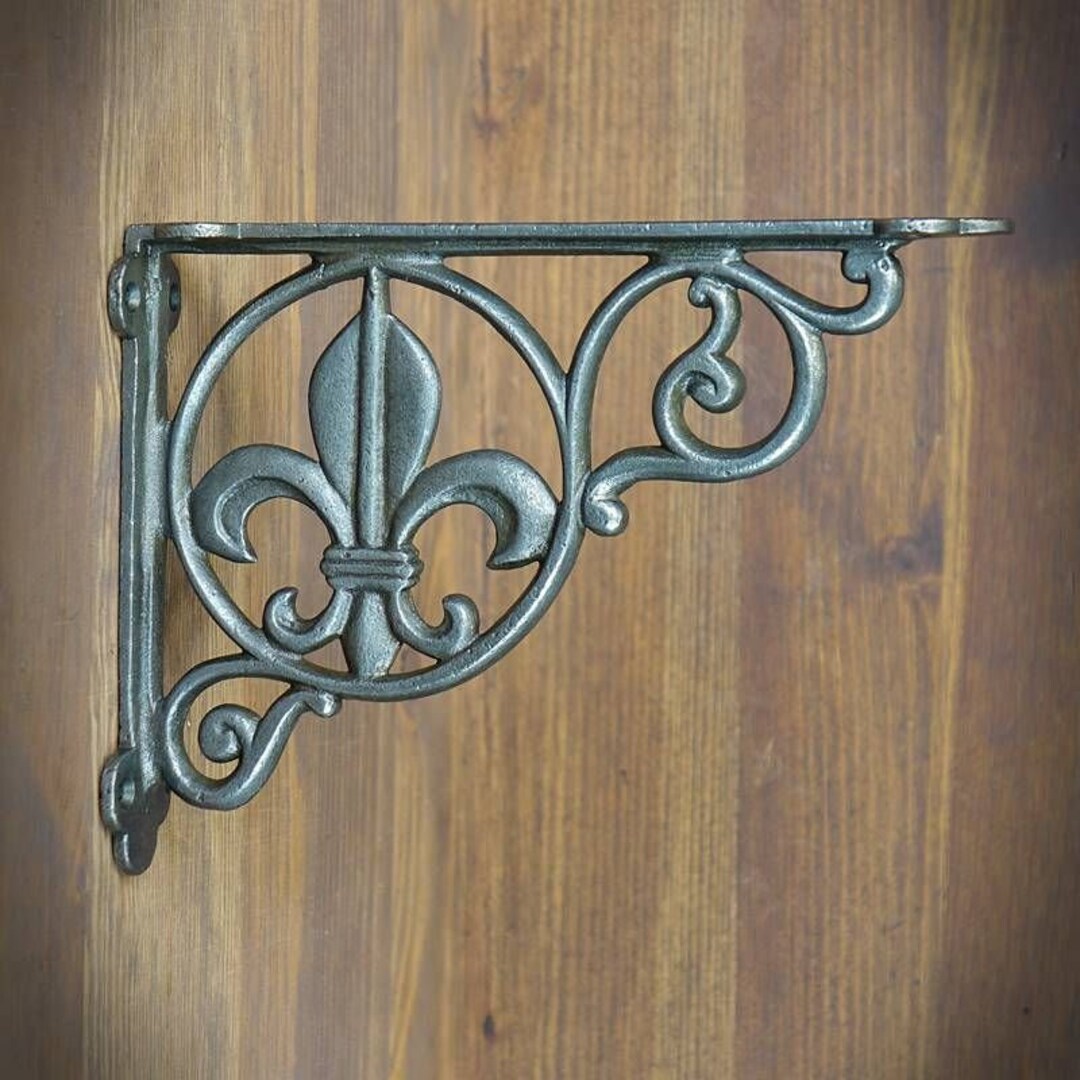 Cast Iron Shelf Bracket, Antique Iron Shelf Bracket, Rustic Cast Iron ...