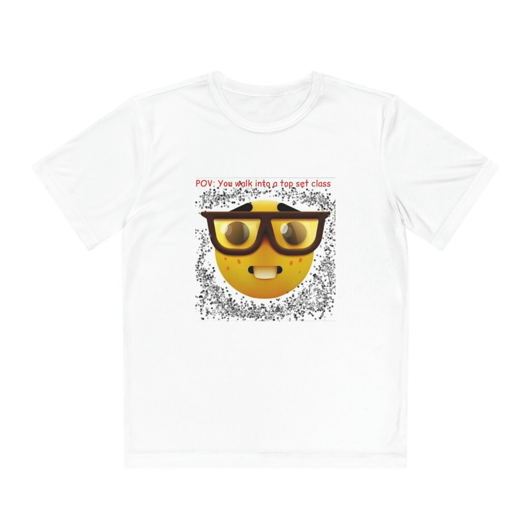 Youth Competitor Tee With Nerd Emoji - Etsy