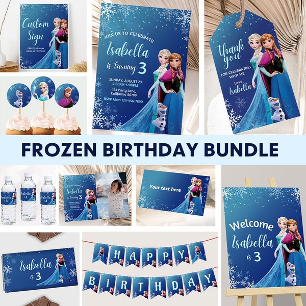 Frozen Theme Party Bundles - Etsy