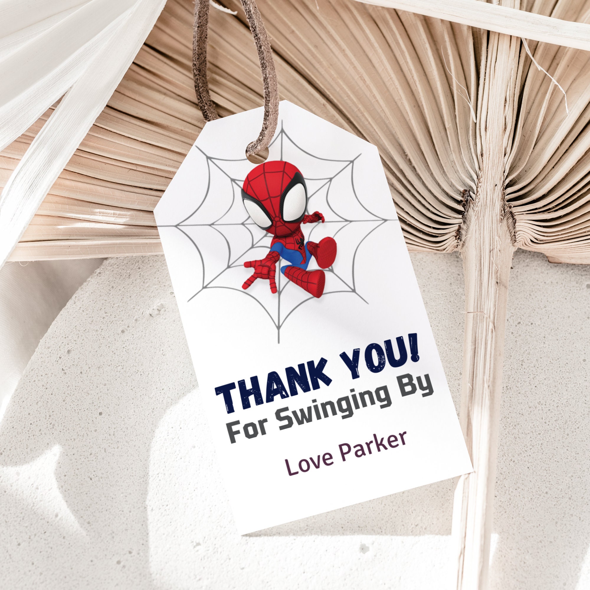 Spidey and His Amazing Friends Thank You Tags Spidey Birthday Favor ...