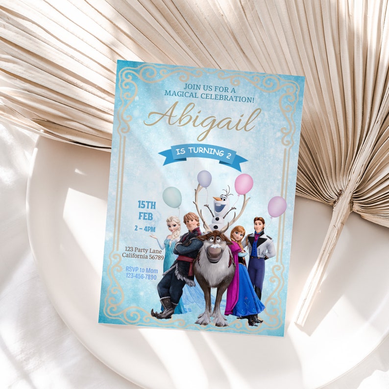 Frozen Birthday Invitation Frozen Invitation Elsa Birthday Party ...