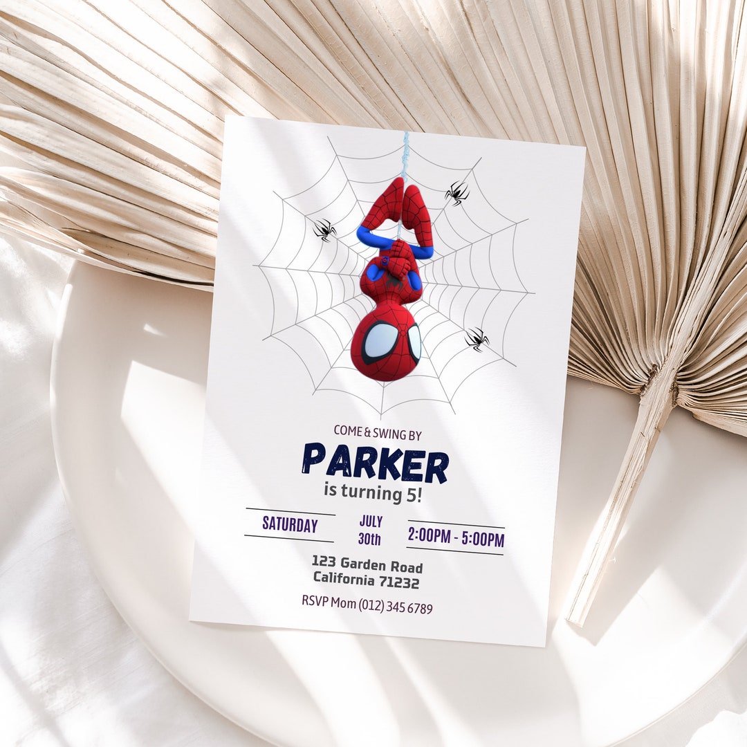 Spidey Birthday Invitation Spidey and His Amazing Friends Invitation ...