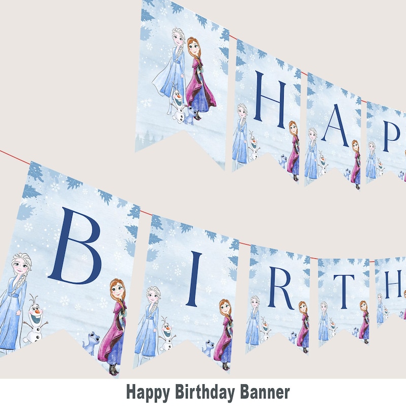 Frozen Birthday Banner - Etsy