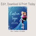 Frozen Custom Sign Frozen Party Signs Frozen Birthday Sign Elsa Party ...