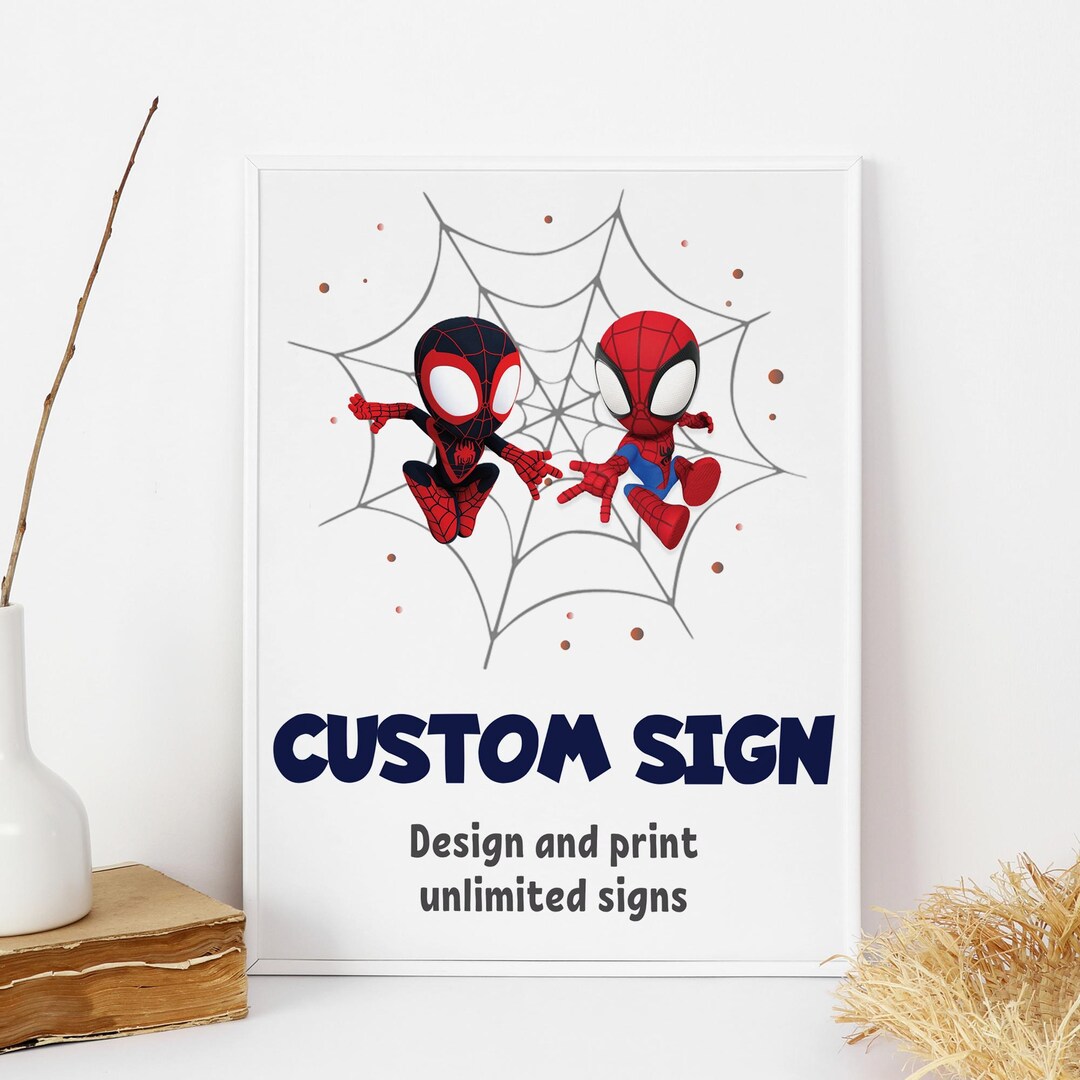 Spidey and His Amazing Friends Custom Sign Spidey Party Signs Spidey ...