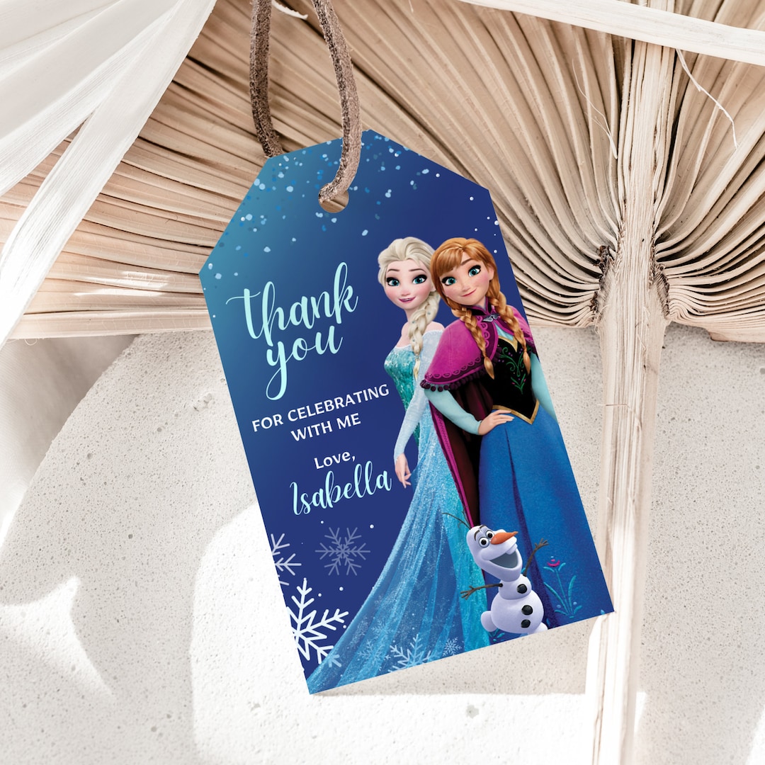 Frozen Favor Tags Frozen Thank You Tags Frozen Birthday Gift Tags Elsa ...
