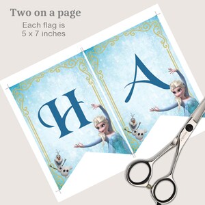 Frozen Birthday Banner Frozen Bunting Happy Birthday Decorations Frozen ...