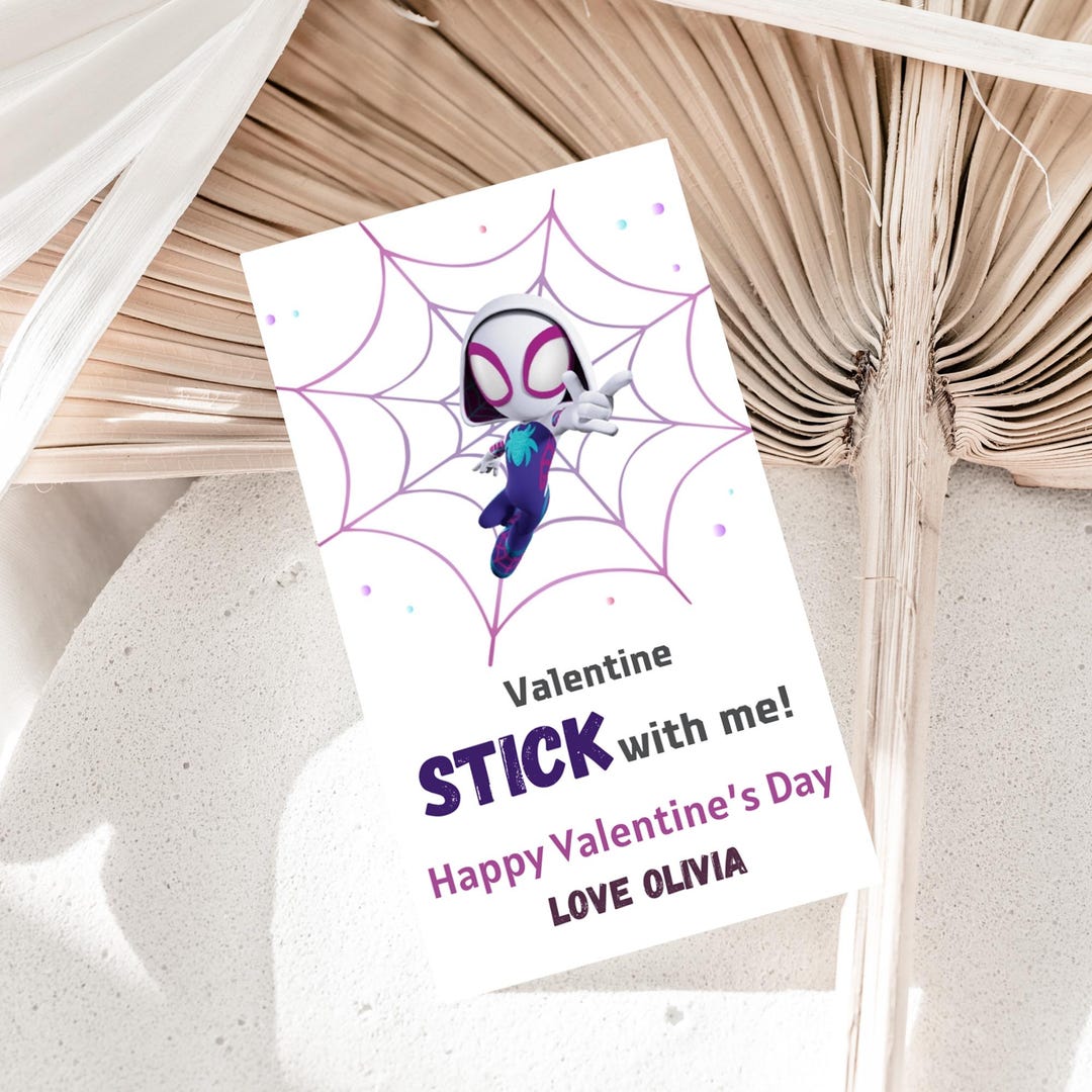 Ghost Spider Valentines Card Spidey and His Amazing Friends Valentines ...