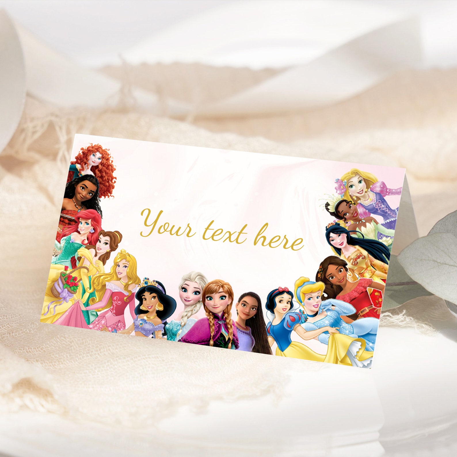 Princess Food Tent Princess Birthday Tent Card Princess Food Label ...