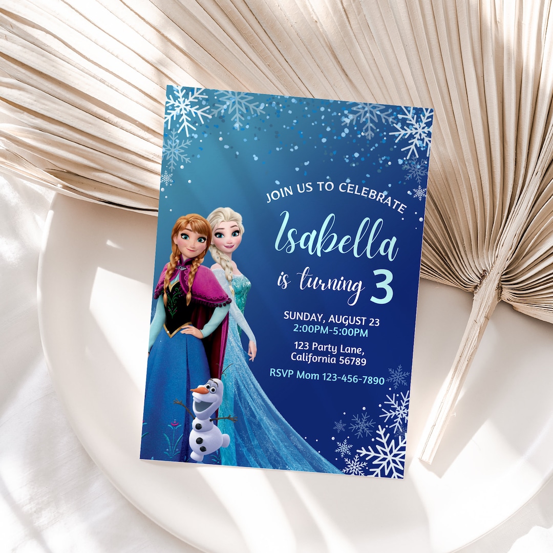 Frozen Birthday Invitation Frozen Invitation Elsa Birthday Invitation ...
