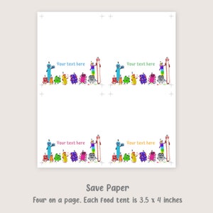 Numberblocks Food Tent Numberblocks Birthday Tent Card Number Blocks ...