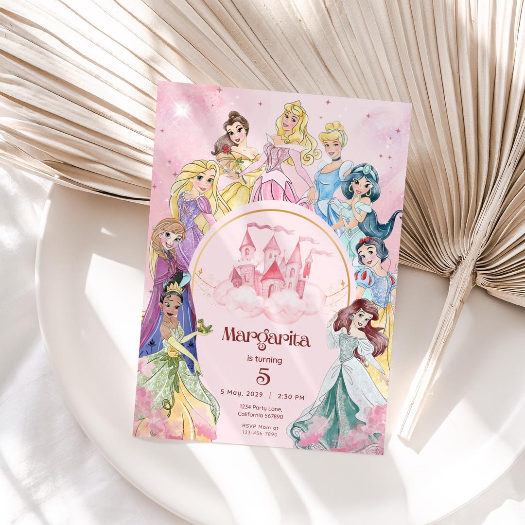 Princess Birthday Invitation Princess Invitation Princess Party ...