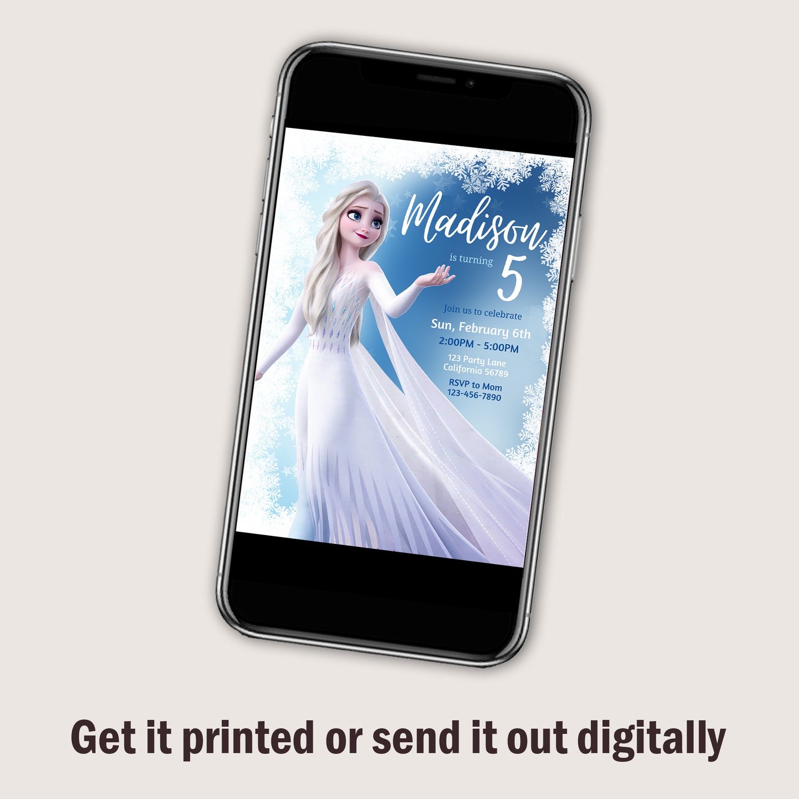 Frozen Birthday Invitation Elsa Birthday Invitation Frozen Invitation ...