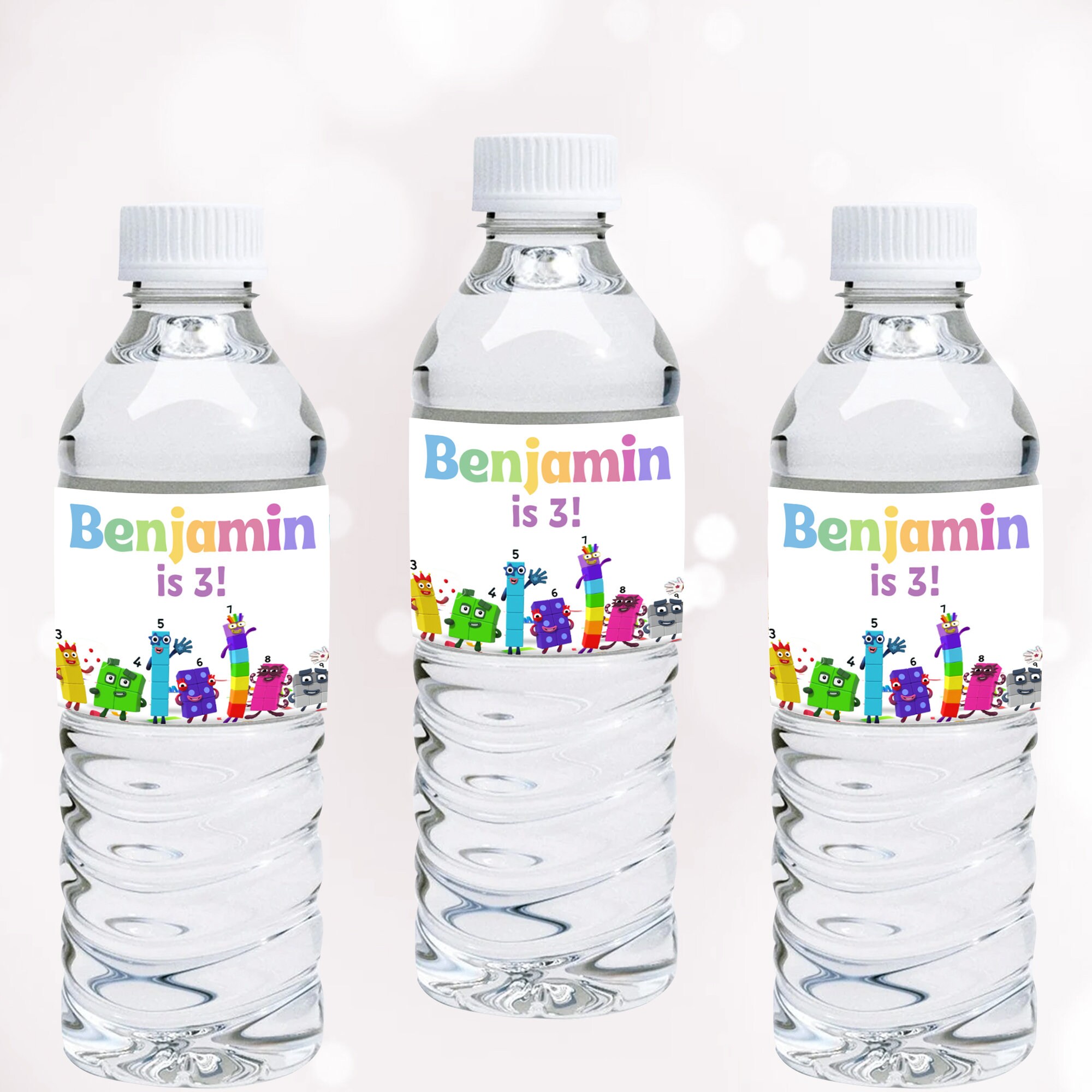 Numberblocks Water Bottle Label Number Blocks Birthday Bottle Wrapper ...