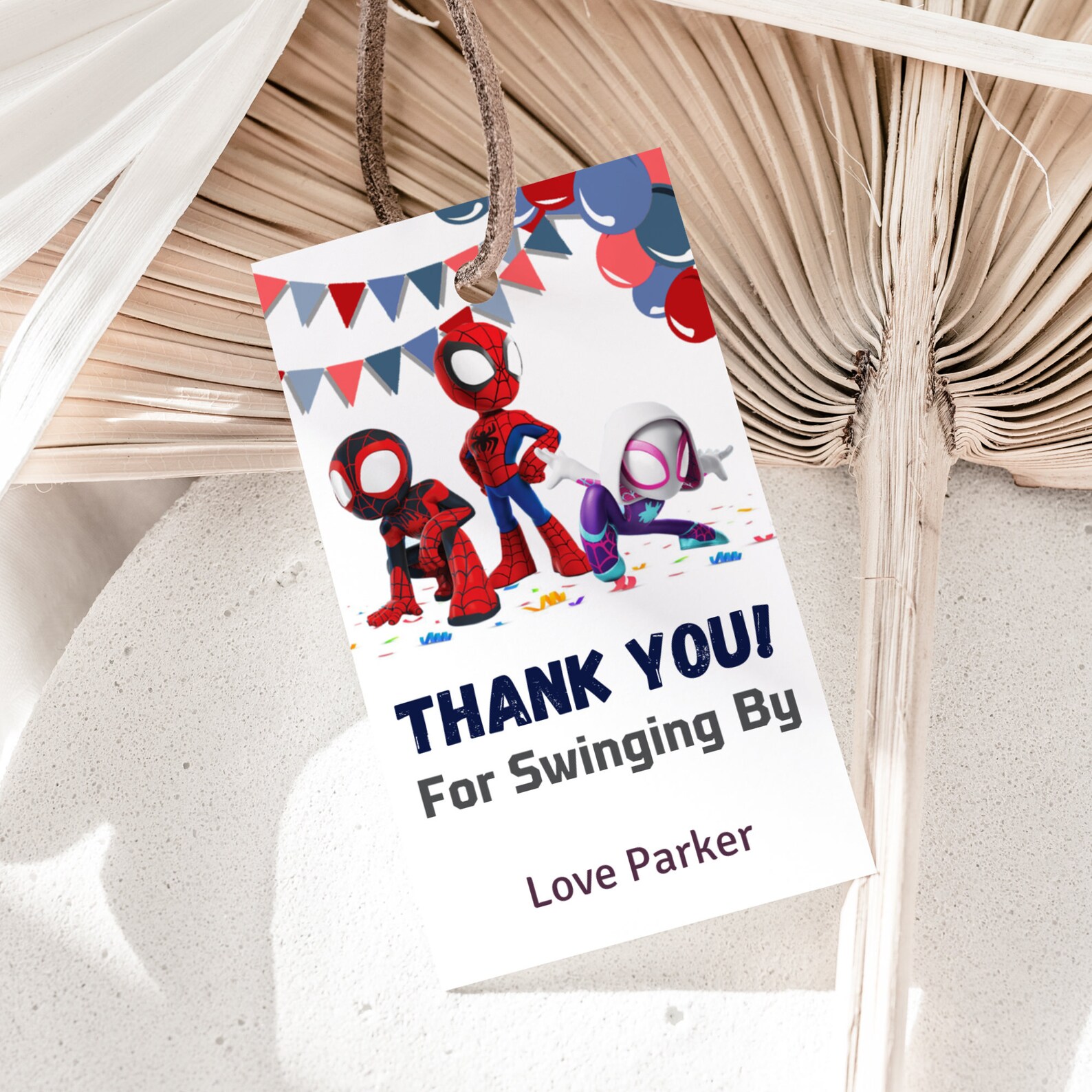 Spidey Favor Tags Spidey and His Amazing Friends Thank You Tags Spidey ...