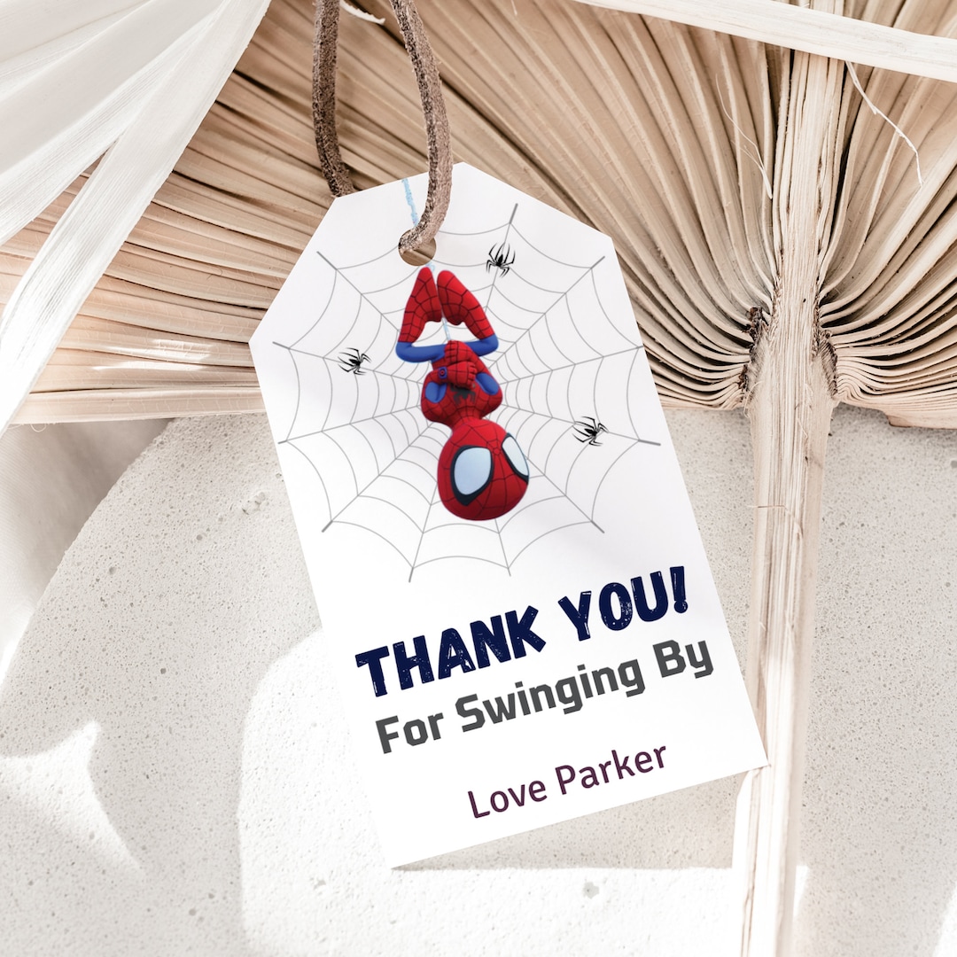 Spidey Favor Tags Spidey and His Amazing Friends Thank You Tags Spidey ...