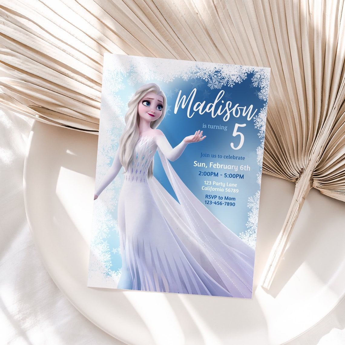Frozen Birthday Invitation Elsa Birthday Invitation Frozen Invitation ...