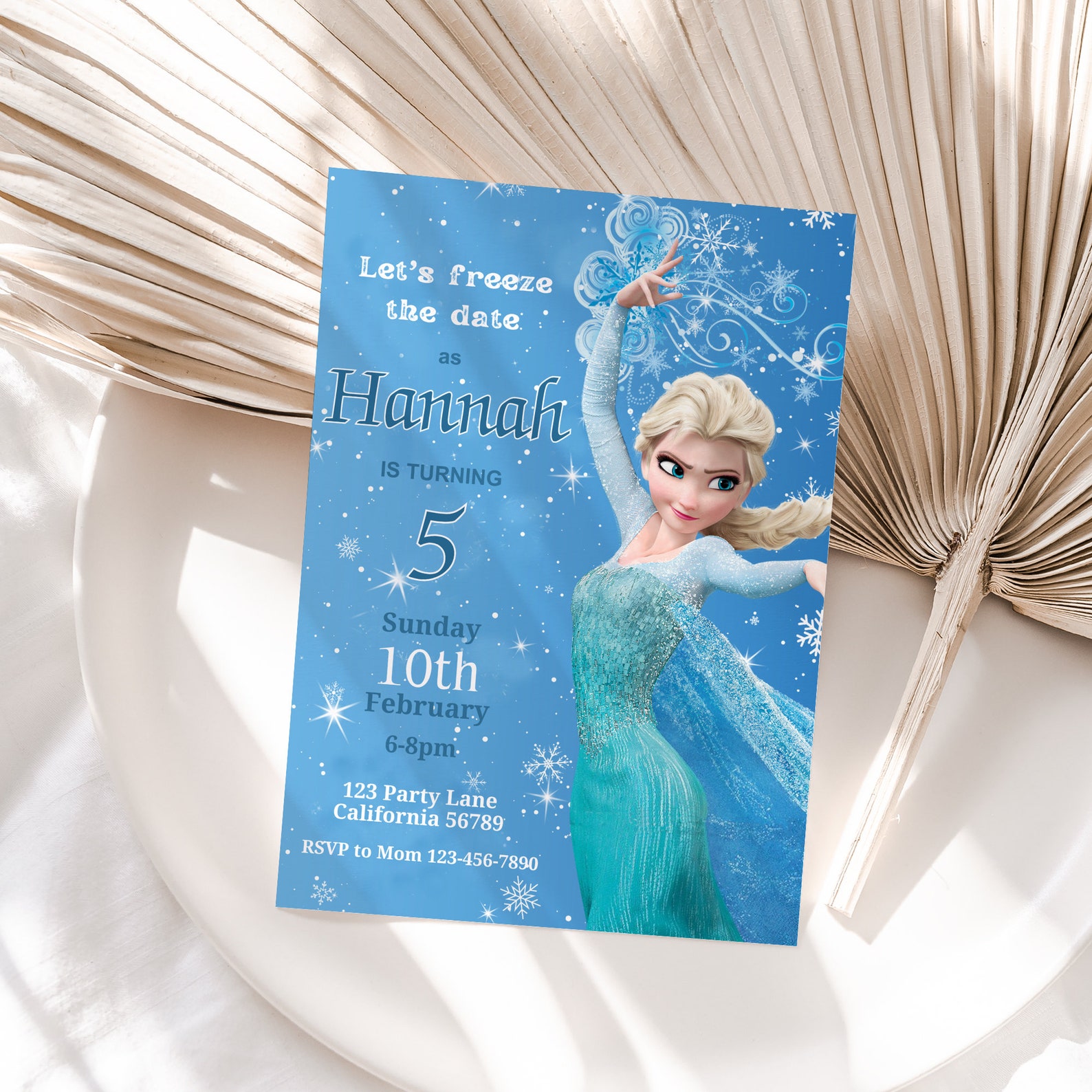 Frozen Birthday Invitation Frozen Invitation Elsa Invitation Frozen ...