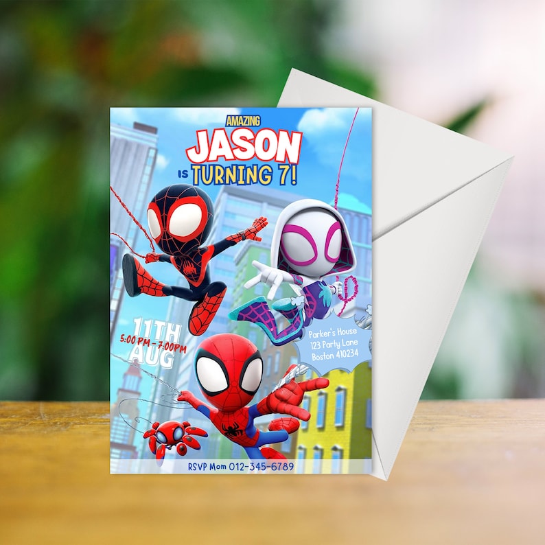 Spidey y sus increíbles amigos invitación de cumpleaños Invitación de ... Spidey y sus increíbles amigos invitación de cumpleaños Invitación de ...