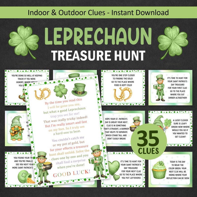 St Patricks Day Scavenger Hunt Game - Etsy