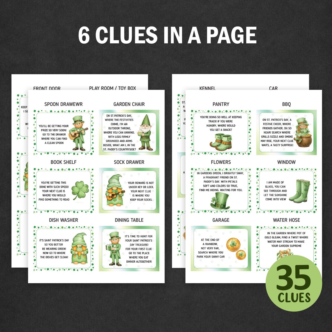 Leprechaun Treasure Hunt St Patrick's Day Letter for Kids Saint ...