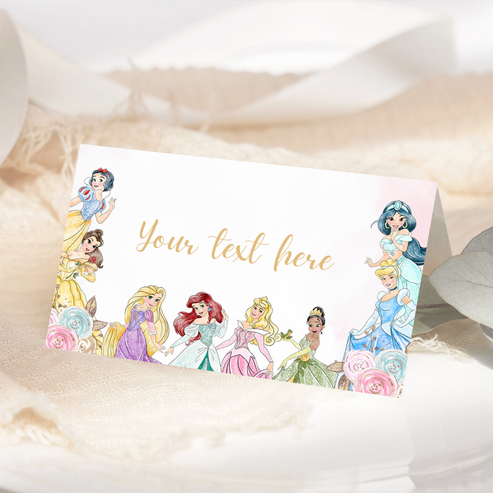 Princess Food Tent Princess Birthday Tent Card Princess Food Label ...