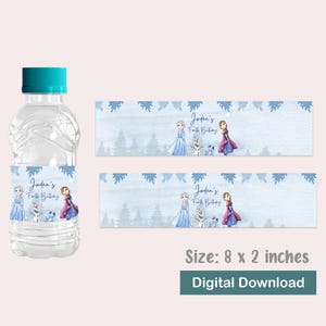 Frozen Water Bottle Label Frozen Bottle Wrappers Elsa Decor Frozen ...