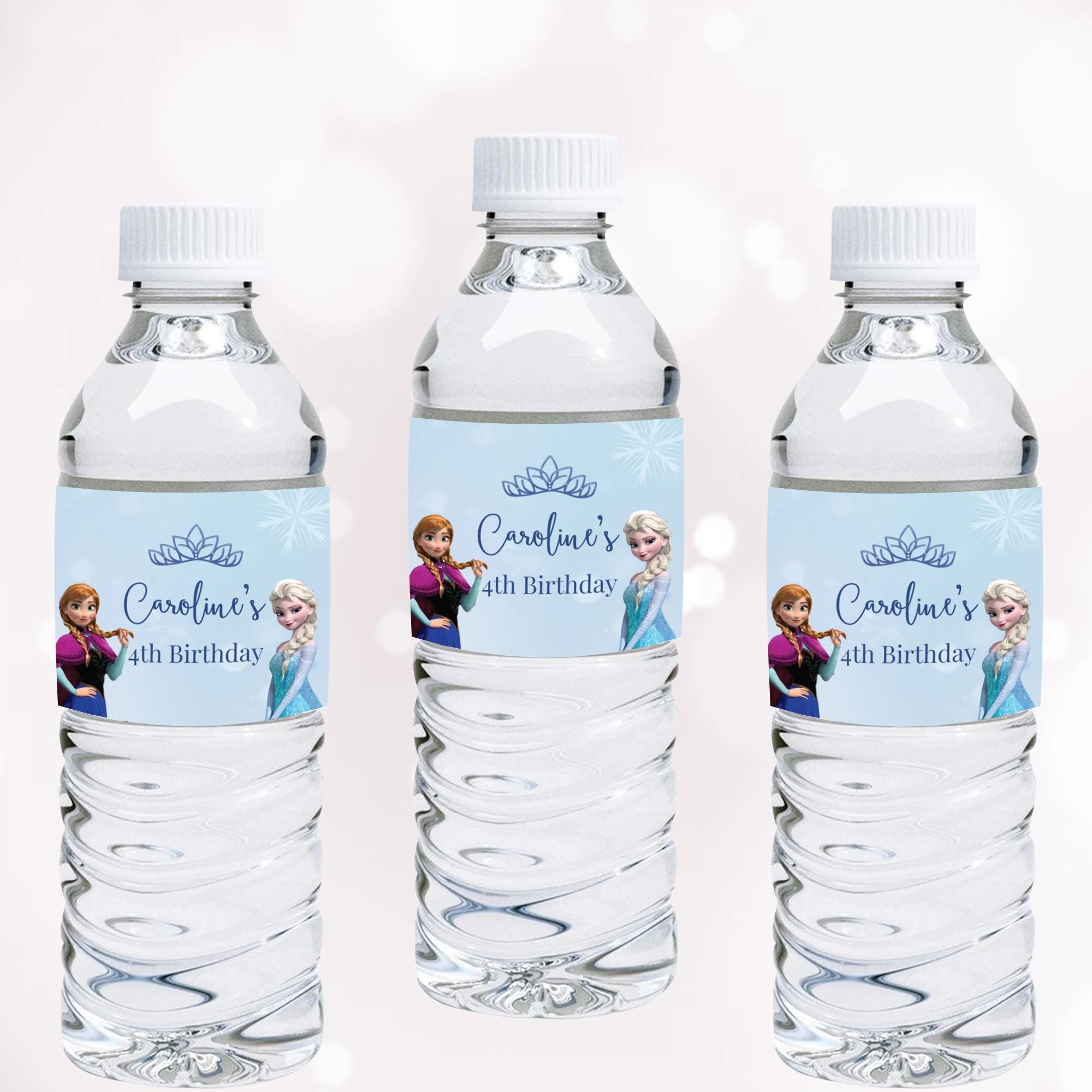 Frozen Four the First in Forever Water Bottle Labels Frozen 4th ...