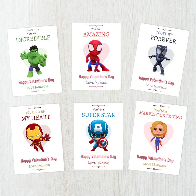 Superhero Valentine - Etsy