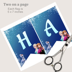 Frozen Birthday Banner Frozen Bunting Frozen Happy Birthday Decorations ...