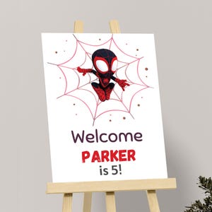 Spin Welcome Sign Spidey and His Amazing Friends Birthday Sign Miles ...