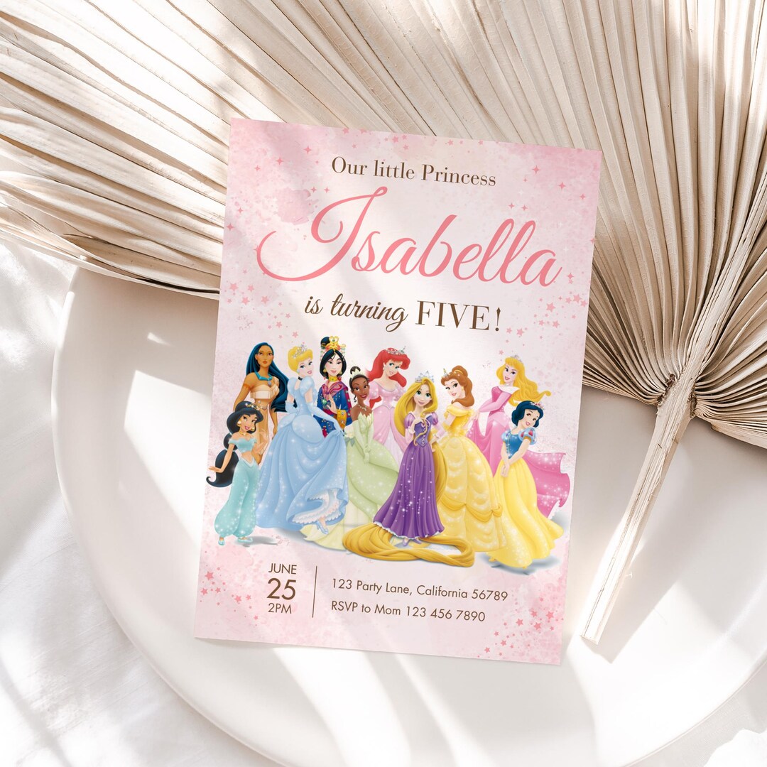 Princess Birthday Invitation Princess Invitation Princess Party ...