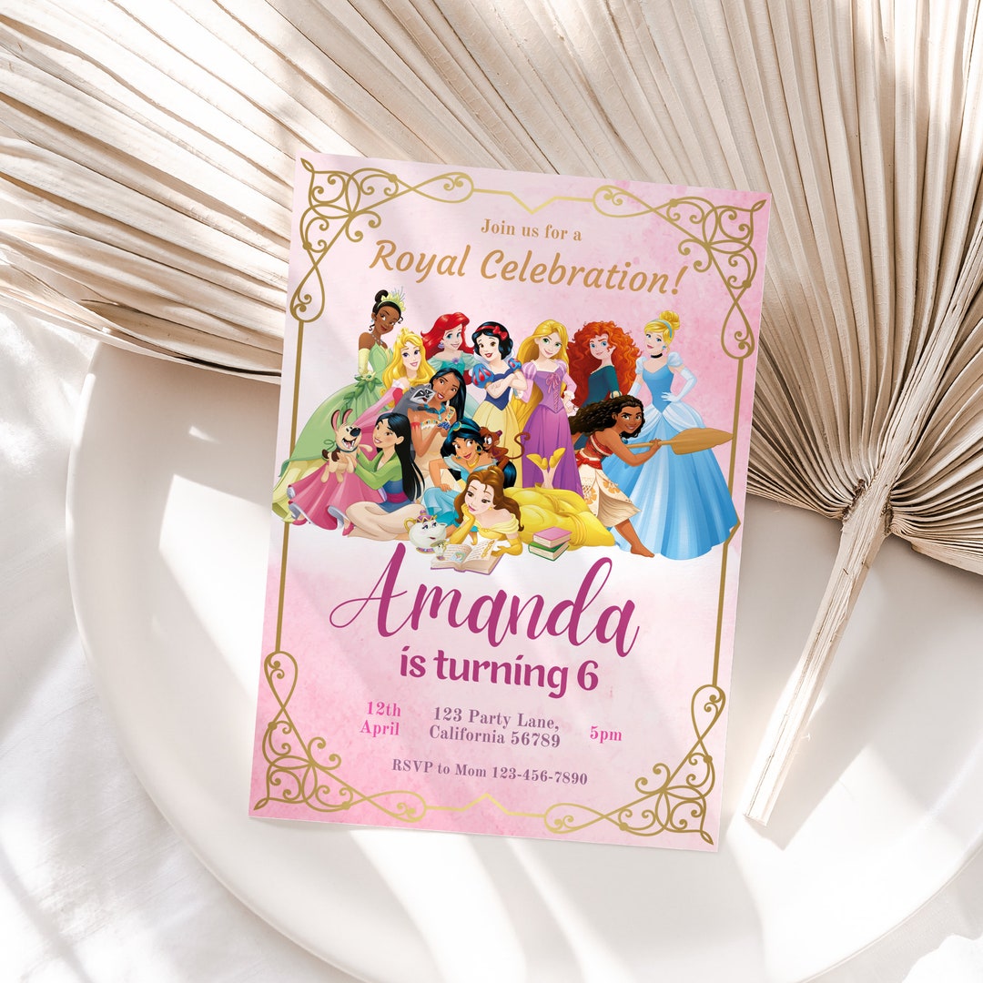 Princess Birthday Invitation Princess Invitation Princess Party ...