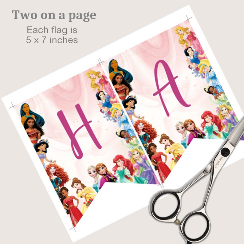 Princess Birthday Banner Princess Happy Birthday Decorations Princess ...