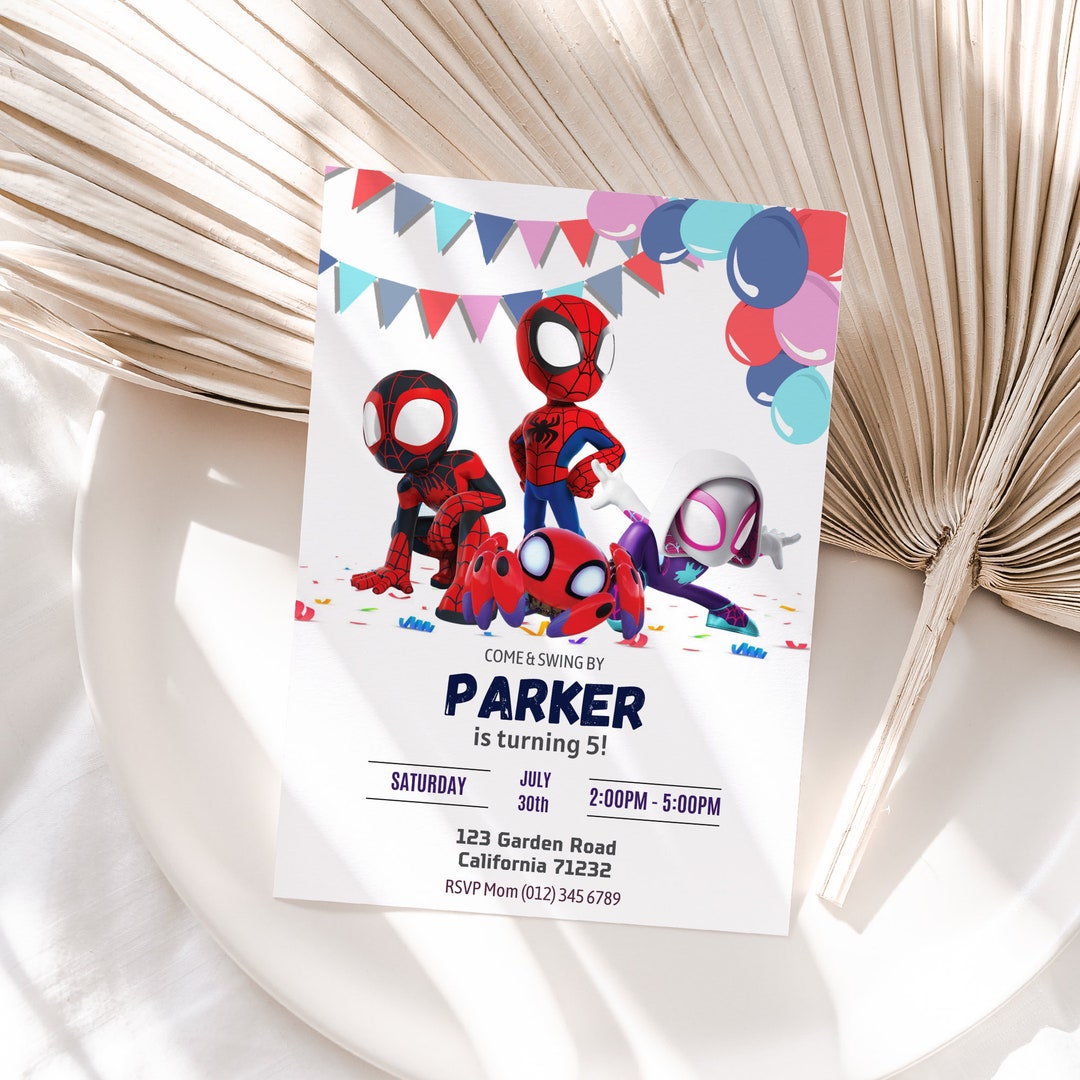 Spidey and This Amazing Friends Birthday Invitation Spidey Invitation ...