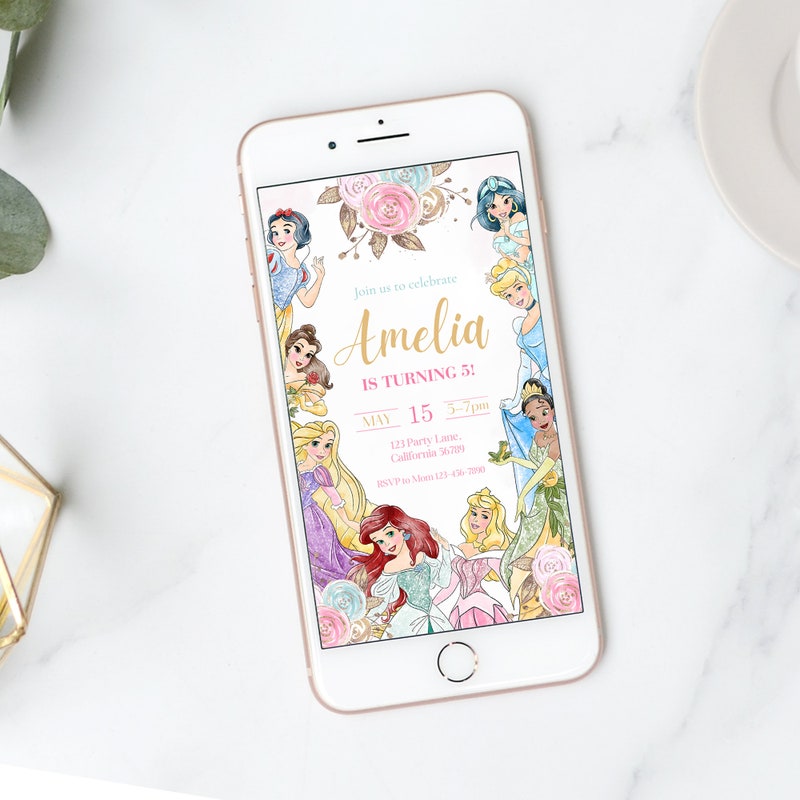 Evite Princess Theme - Etsy