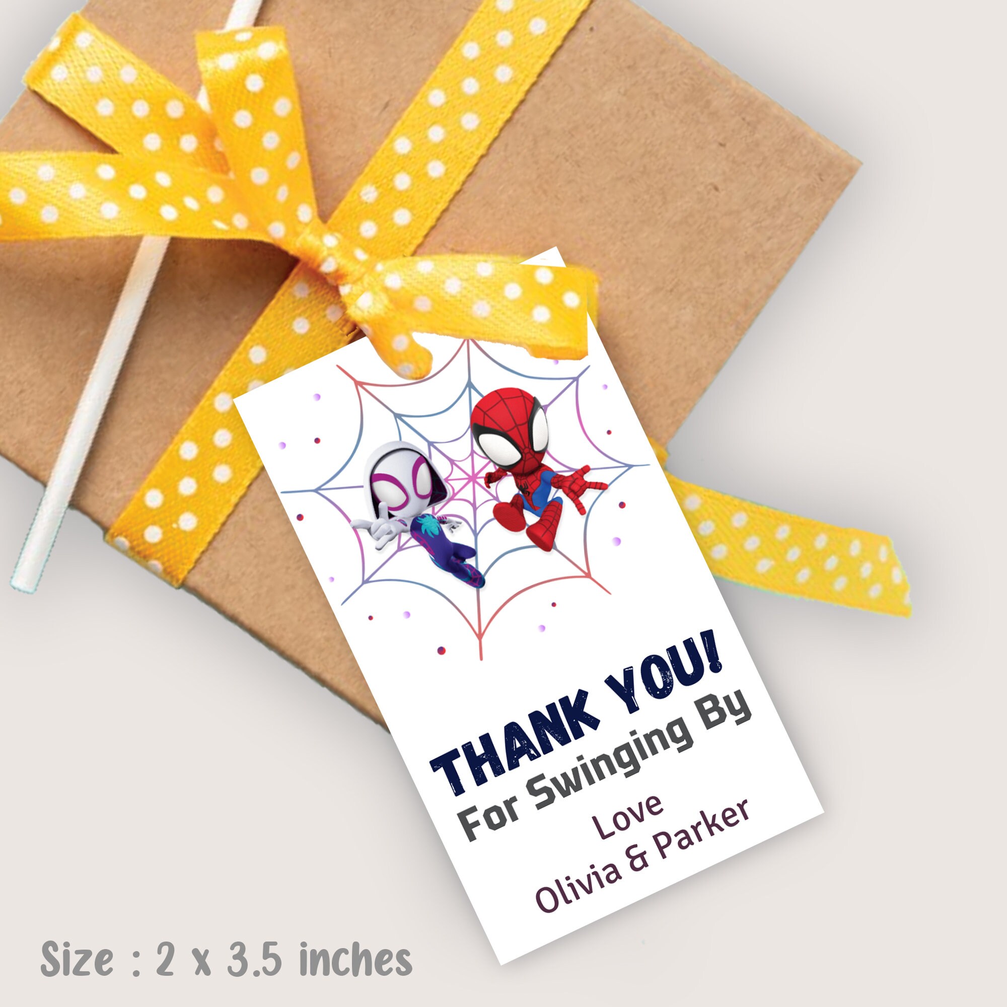 Spidey and His Amazing Friends Joint Birthday Favor Tags Spidey ...