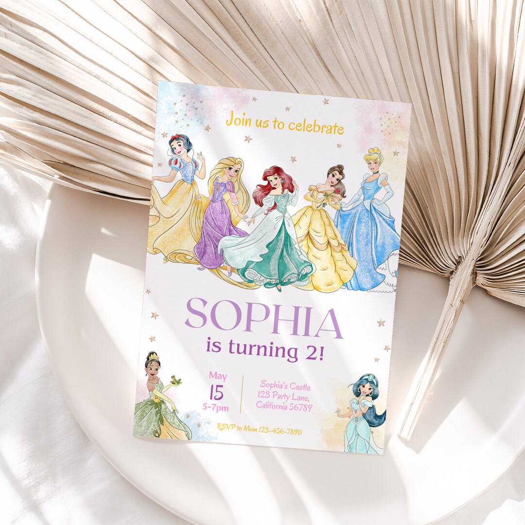 Princess Birthday Invitation Princess Invitation Princess Party ...