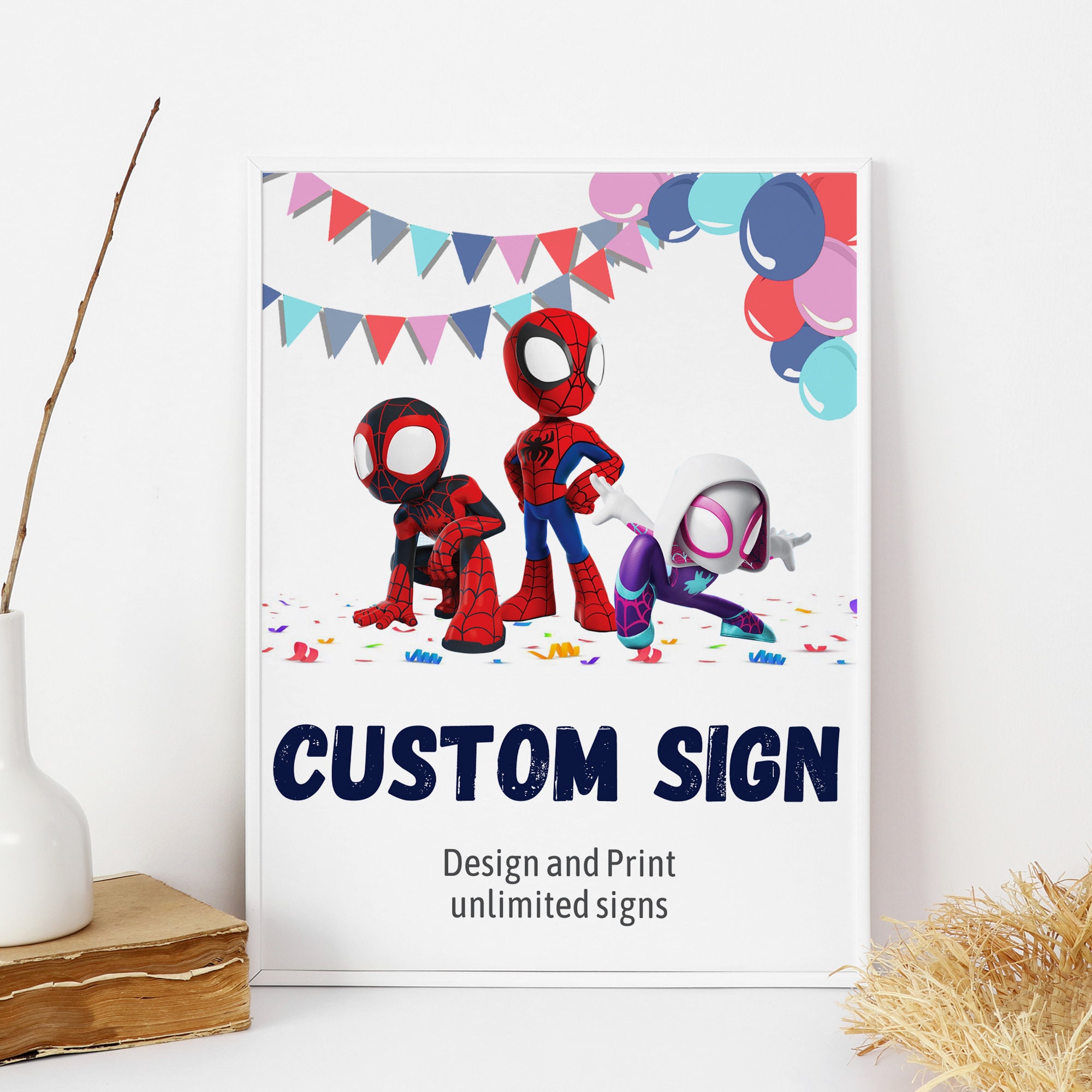 Spidey and His Amazing Friends Custom Sign Spidey Party Signs Spiderman ...
