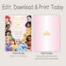 Four Ever A Princess Birthday Invitation Fourever A Princess Invitation ...