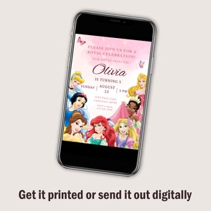 Princess Birthday Invitation Princess Invitation Princess Party ...