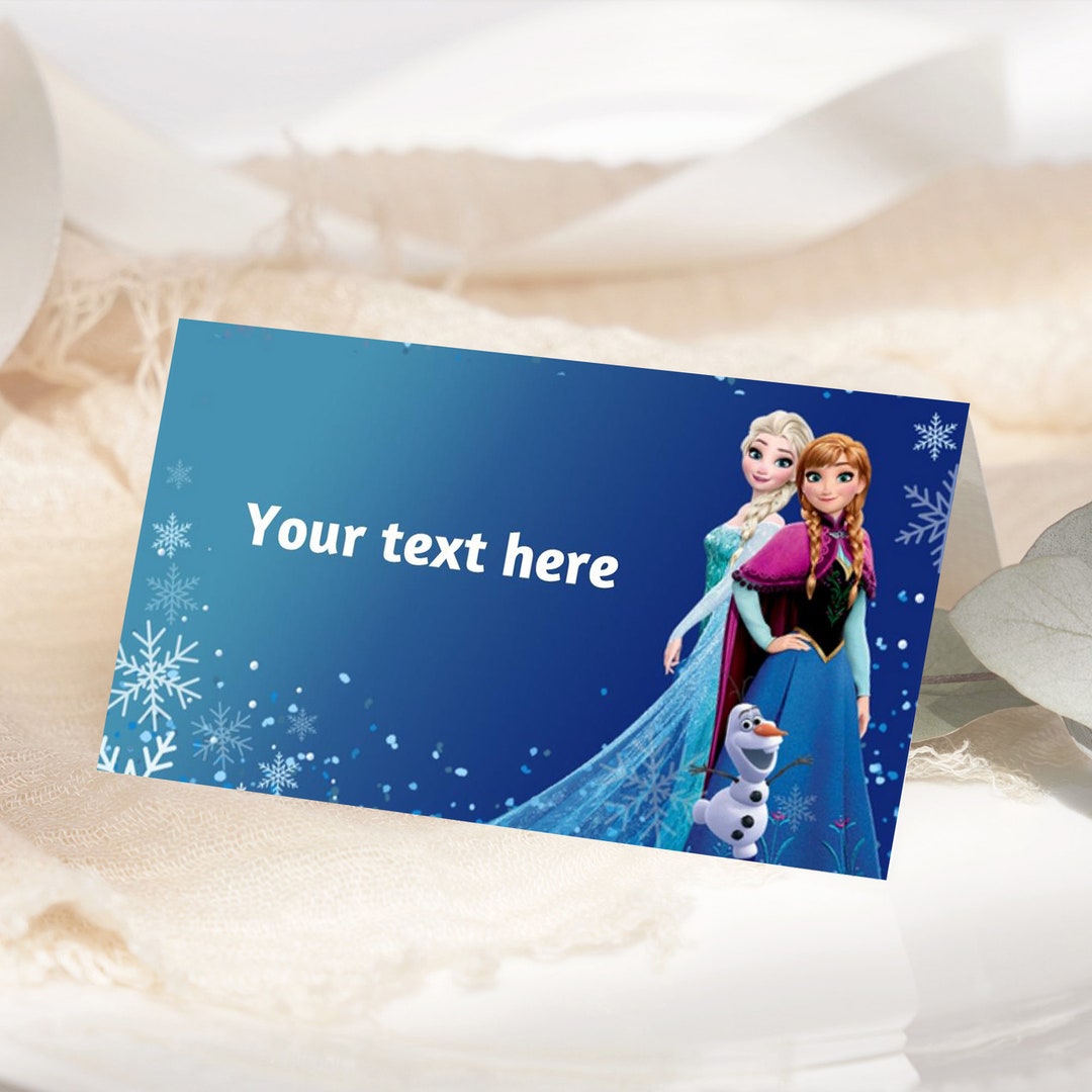 Frozen Food Tent Frozen Birthday Tent Card Frozen Food Label Elsa Food ...