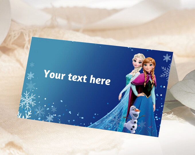 Frozen Editable Table Tents | Party Food Labels Place Cards | Frozen ...