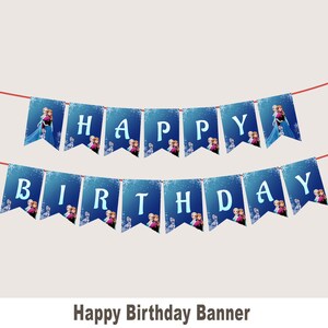 Frozen Birthday Banner Frozen Bunting Frozen Happy Birthday Decorations ...