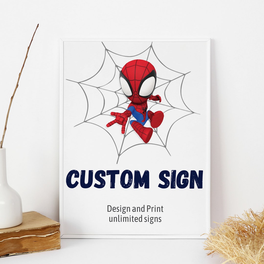 Spidey and His Amazing Friends Custom Sign Spidey Party Signs Spidey ...
