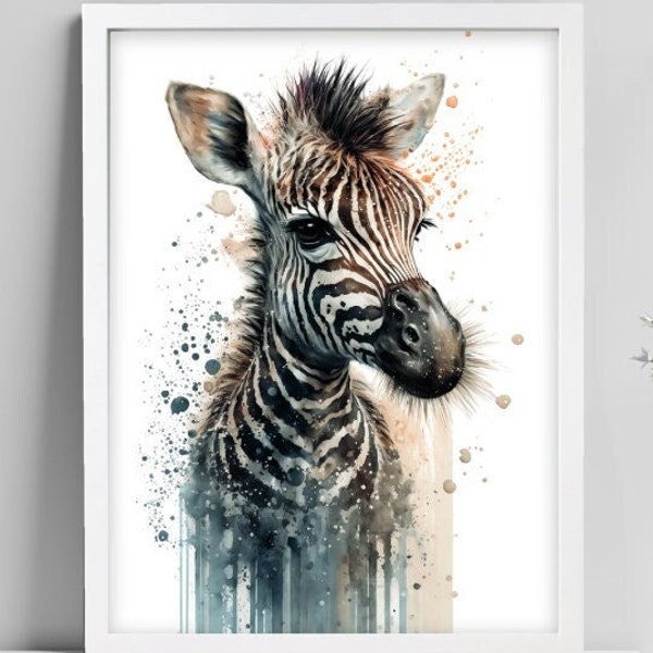 Zebra Watercolor - Etsy