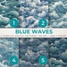 12 Digital Papers With Blue Waves Seamless Pattern for Your - Etsy