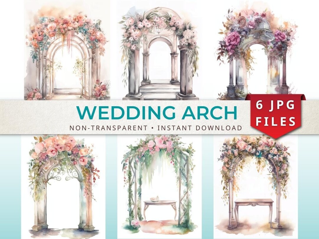 6 Wedding Arches Clipart Digital Designs for DIY Wedding - Etsy Portugal