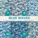 12 Digital Papers With Blue Waves Seamless Pattern for Your - Etsy